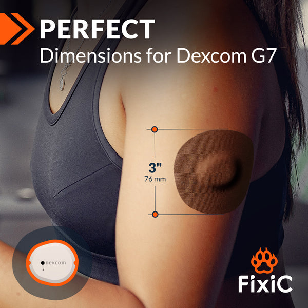 25 Pack Premium Fixic G7 Adhesive Over Patches Compatible with Dexcom ...